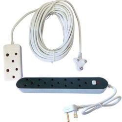 5 Way Multi Plug Power Adaptor & Black 20M Extension Cord Prices | Shop ...