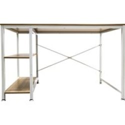 Deals on Linx Lowa Work Desk Oak White | Compare Prices & Shop Online ...
