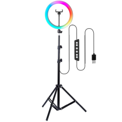 Deals on 2-IN-1 20CM Multi-colour Rgb Ring Light W & Adjustable 2.1M ...