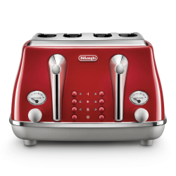 Deals on De'Longhi Delonghi Icona Capitals 4SLICE Red | Compare Prices ...