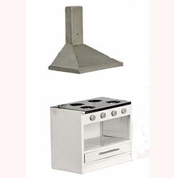 Dollhouse Miniature Modern Kitchen Stove And Hood By Town Square ...