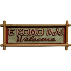 Hawaiian Small Bamboo Sign E Komo Mai Welcome | Reviews Online | PriceCheck