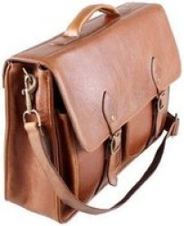 Deals on King Kong Leather 15 Notebook Leather Business Bag Pecan ...