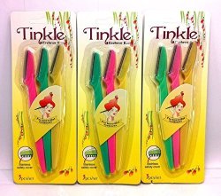 9X Tinkle Eyebrow Razor Trimmer Shaper Pro Shaving Kit 9 Blades ...