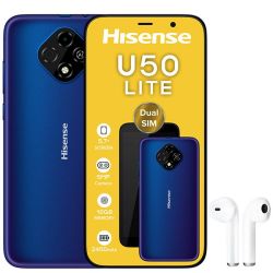 Deals on Hisense U50 Lite 16GB Dual Sim - Nebula Blue + Earbuds White ...