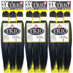 Bng Trio 3X Pre-stretched Braiding Hair 28" For Easy Braid Professional ...