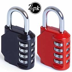 Combination Lock 4 Digit Combination Padlock Set Metal And Plated Steel ...