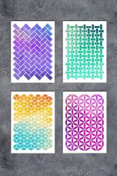Gss Designs Patterns Stencil Template Set 4 Pack - Geometric Figure A5 ...