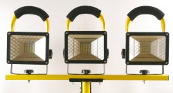 3 X Rechargeable 30W LED Outdoor Floodlight With Portable Adjustable ...